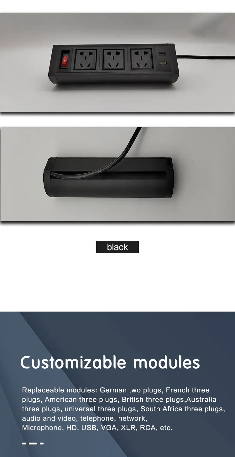 Professional Office Desk Power Socket With 2 Usb Desk Clamp Power Strip ...