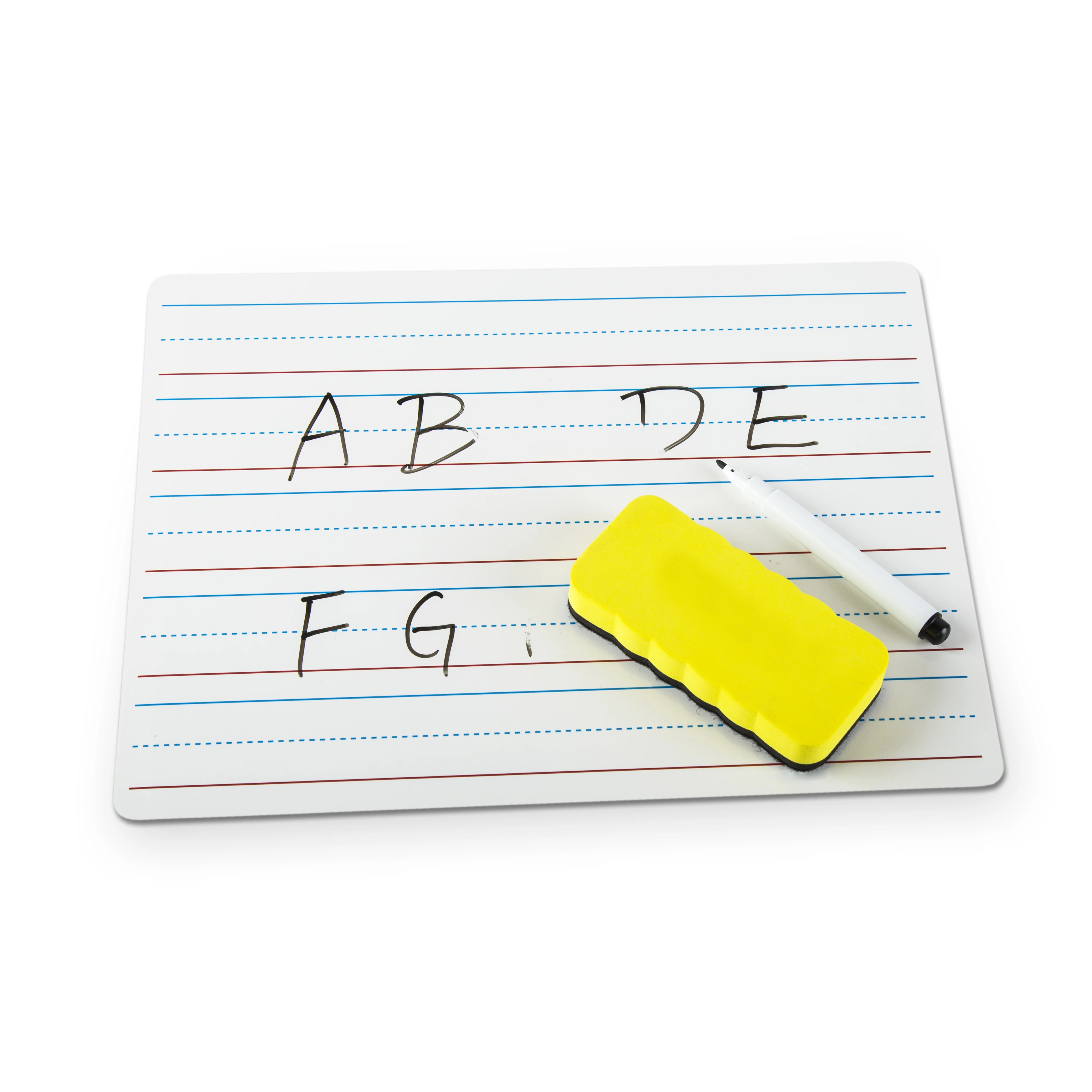Dry Erase Ruled Whiteboard 9x12 inch Lined White Board Lapboard (Double ...