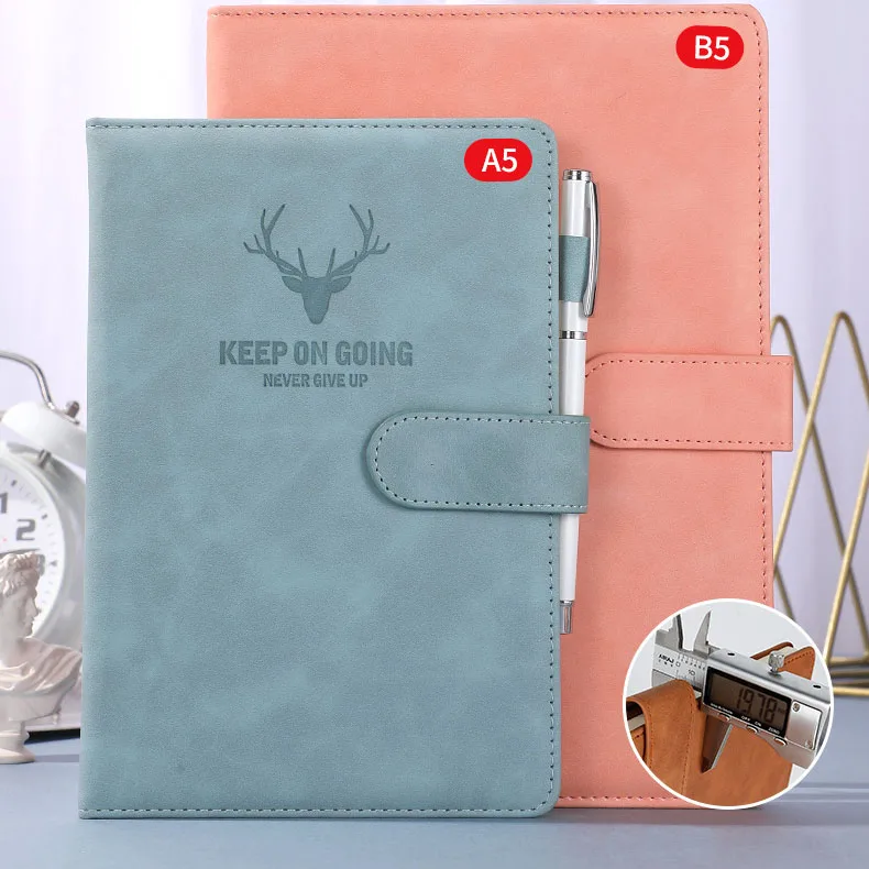 Custom Logo Print Business Office Stationary Notebooks A5 B5 Journal Pu ...