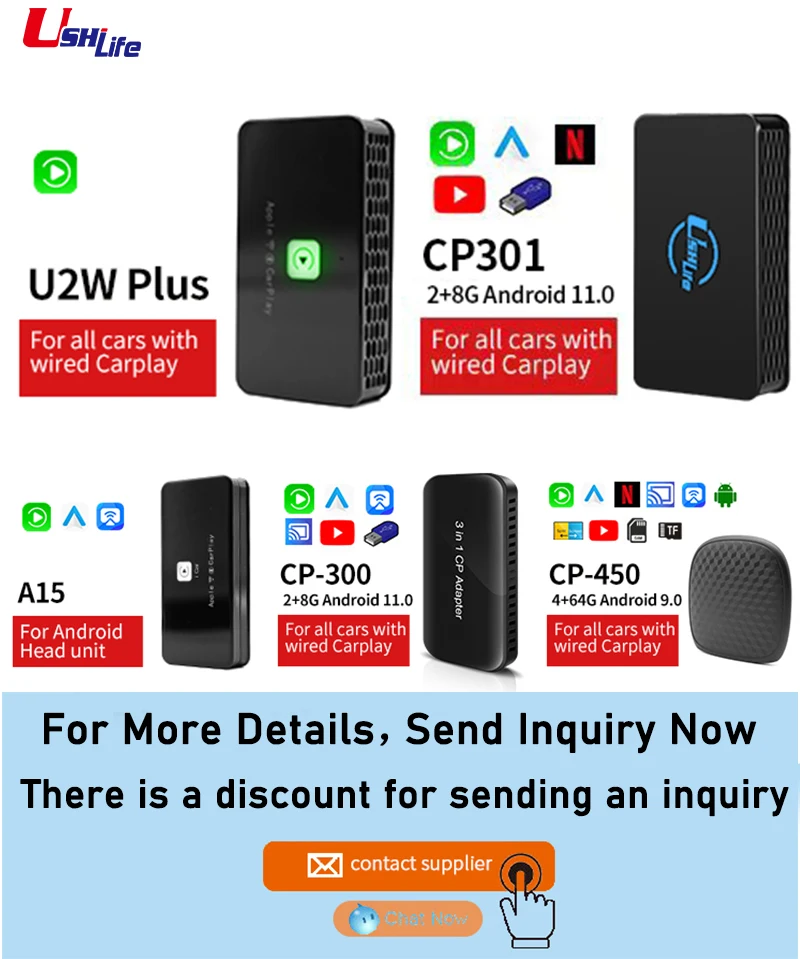 Ushi New 2022 Car Play Android Ai Box Small Youtube Netflix Car ...