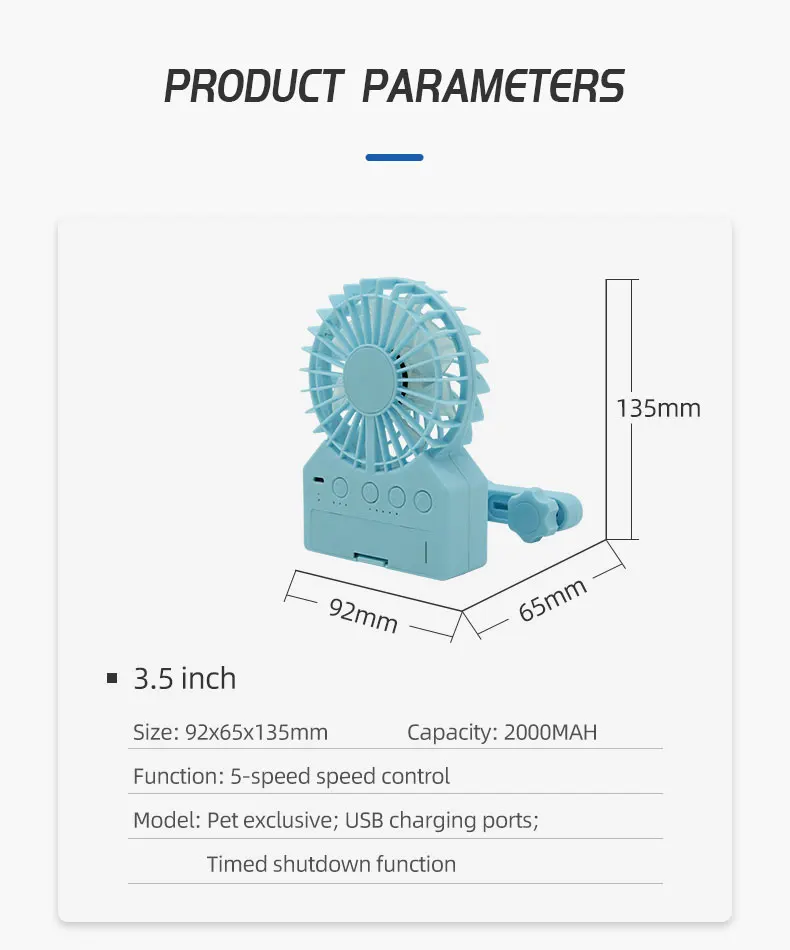 2022 Pet Accessories For Dogs Cats Mini Pet Fan 12 Plastic Ceiling Air ...