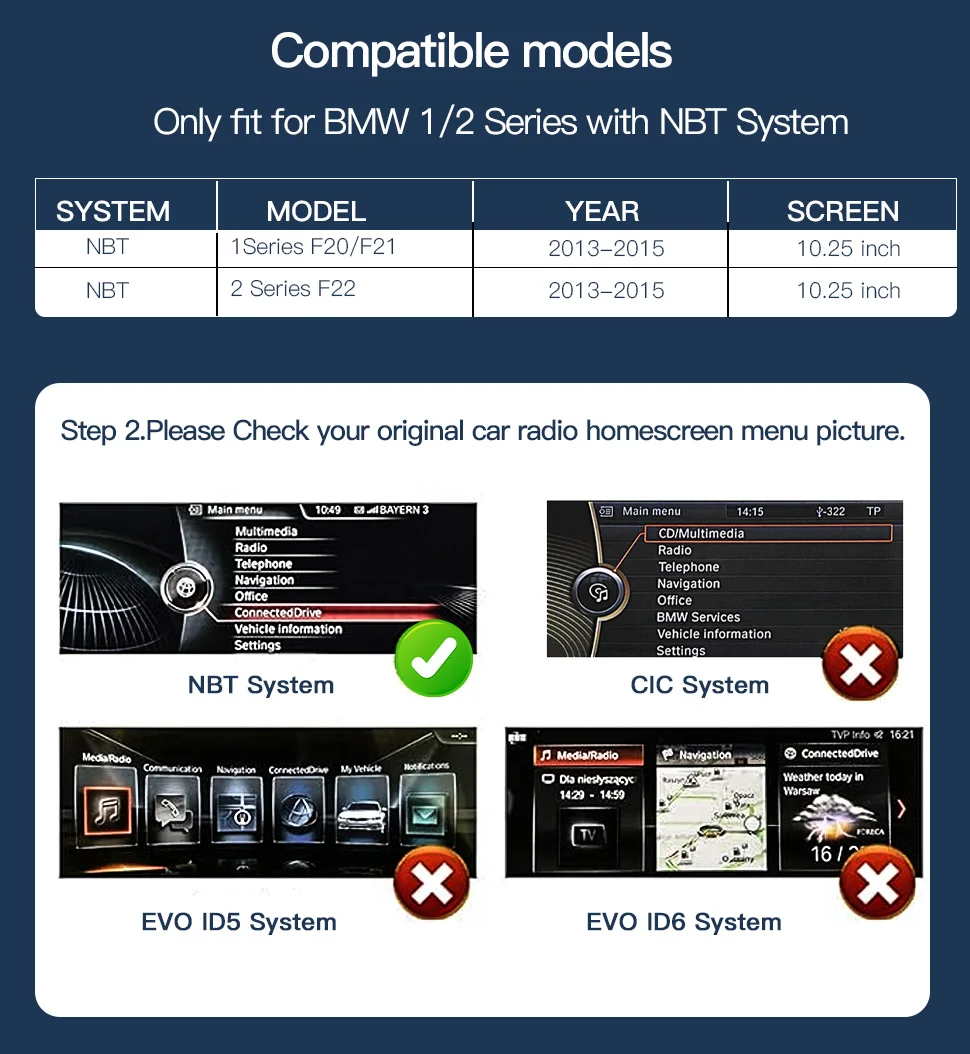 Autoabc10.25'' Wireless Carplay Android Auto Multimedia Display Screen ...