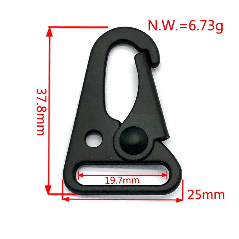 20mm Black Olecranon Clasps - Durable Tactical Accessory