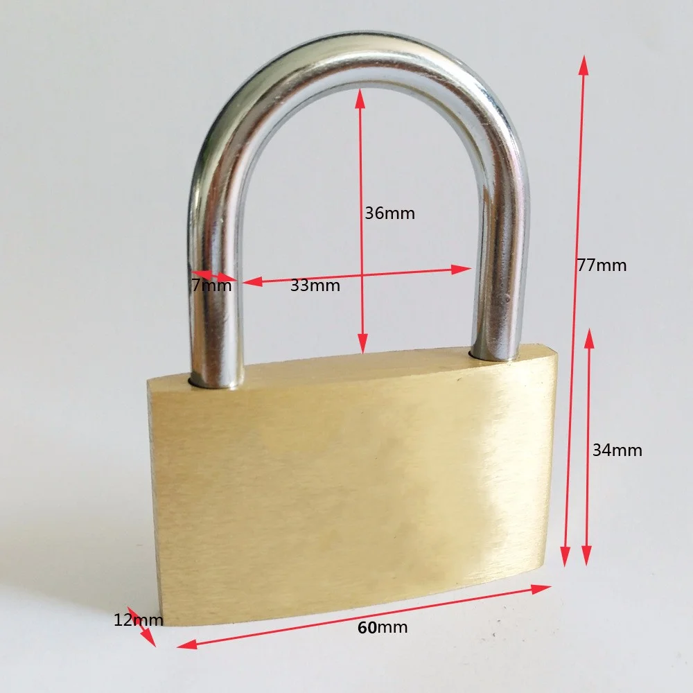 Cheap Mini Gold Brass Padlock - 20MM with 3keys Custom Logo