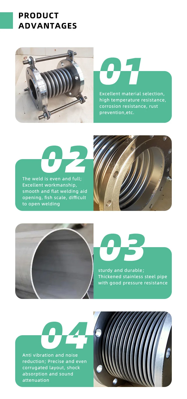 DIN Flexible Steam Expansion Joints Welded Metal Bellows Compensator ...