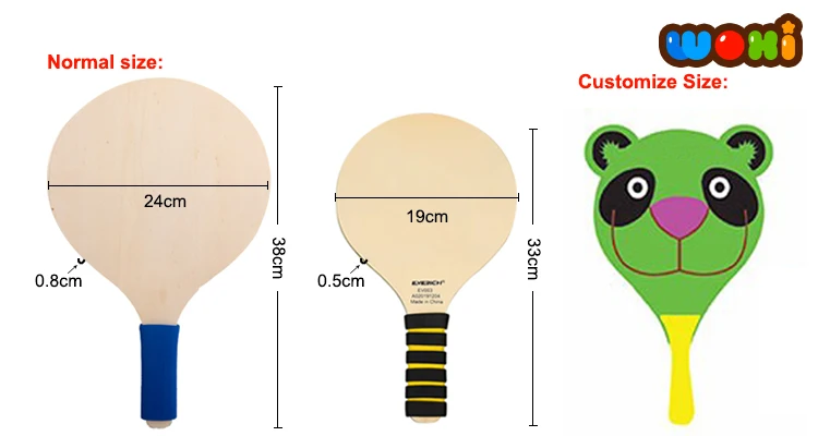 Professional Wooden Solid Wood Beach Tennis Racket for Padel Sports