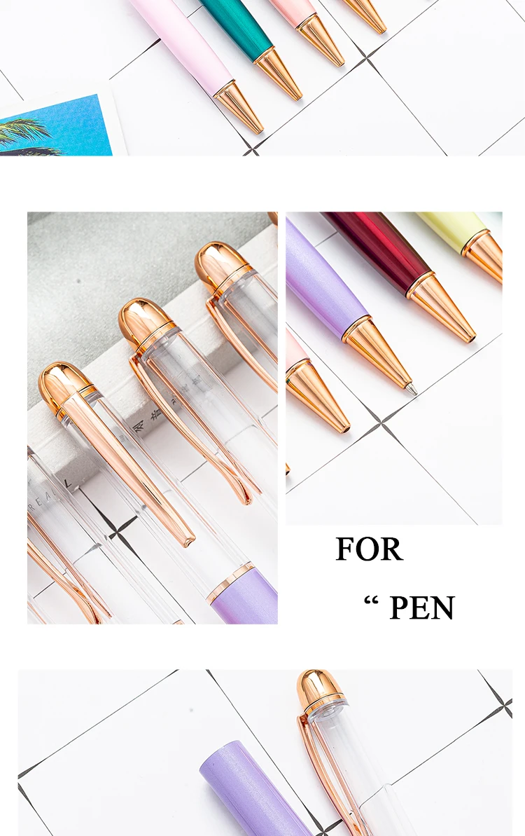2021 Chunky Coarse Fat Empty Tube Ballpoint Pen Rose Gold DIY
