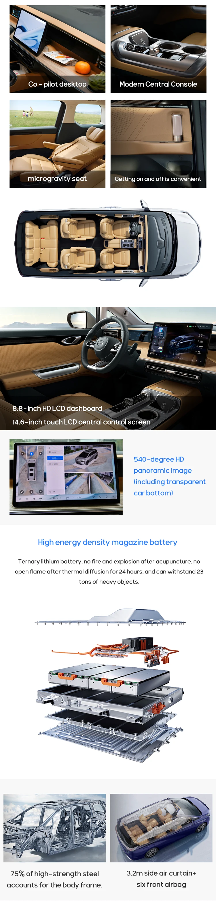 Wholesale Electric Car 2024 Trumpchi E8 Medium And Large Mpv 7-seater ...