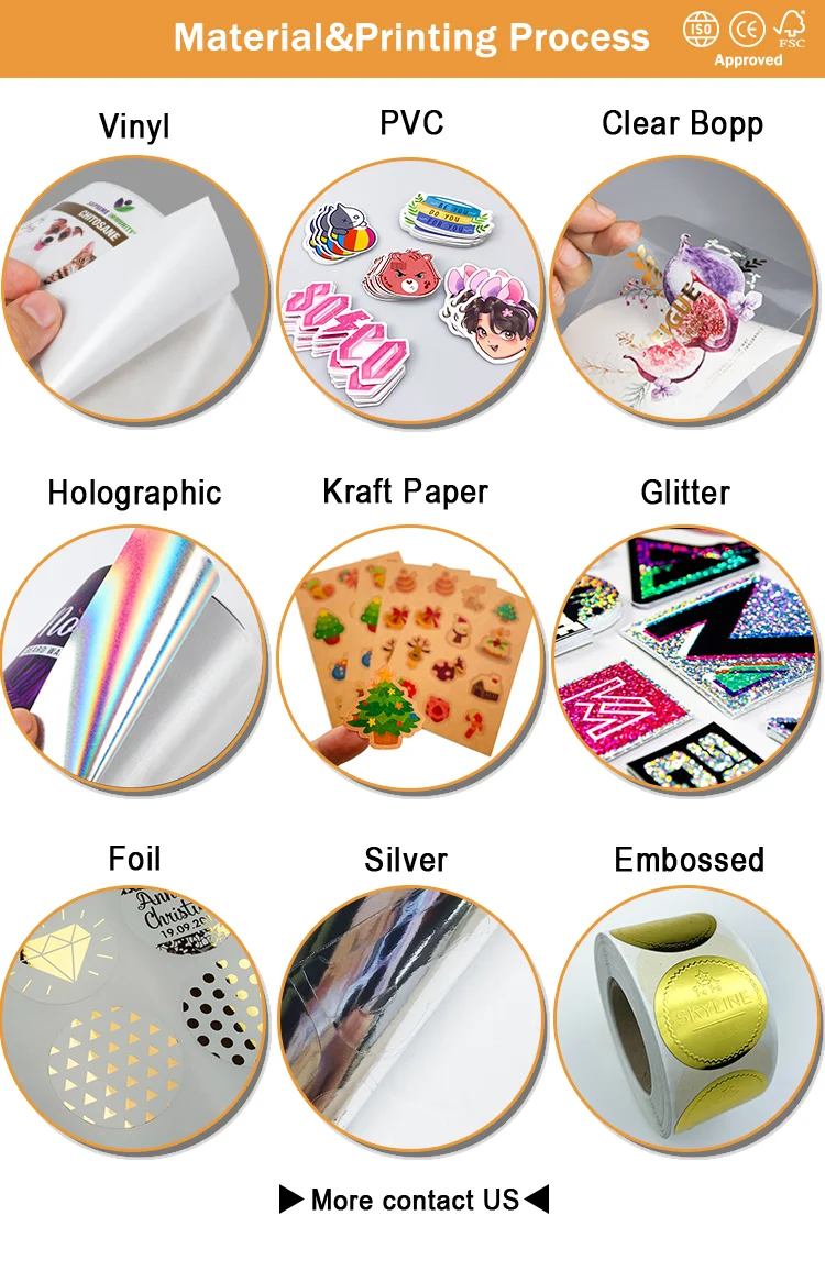 UV Resist Waterproof Rainbow Silver Laser Hologram Sticker