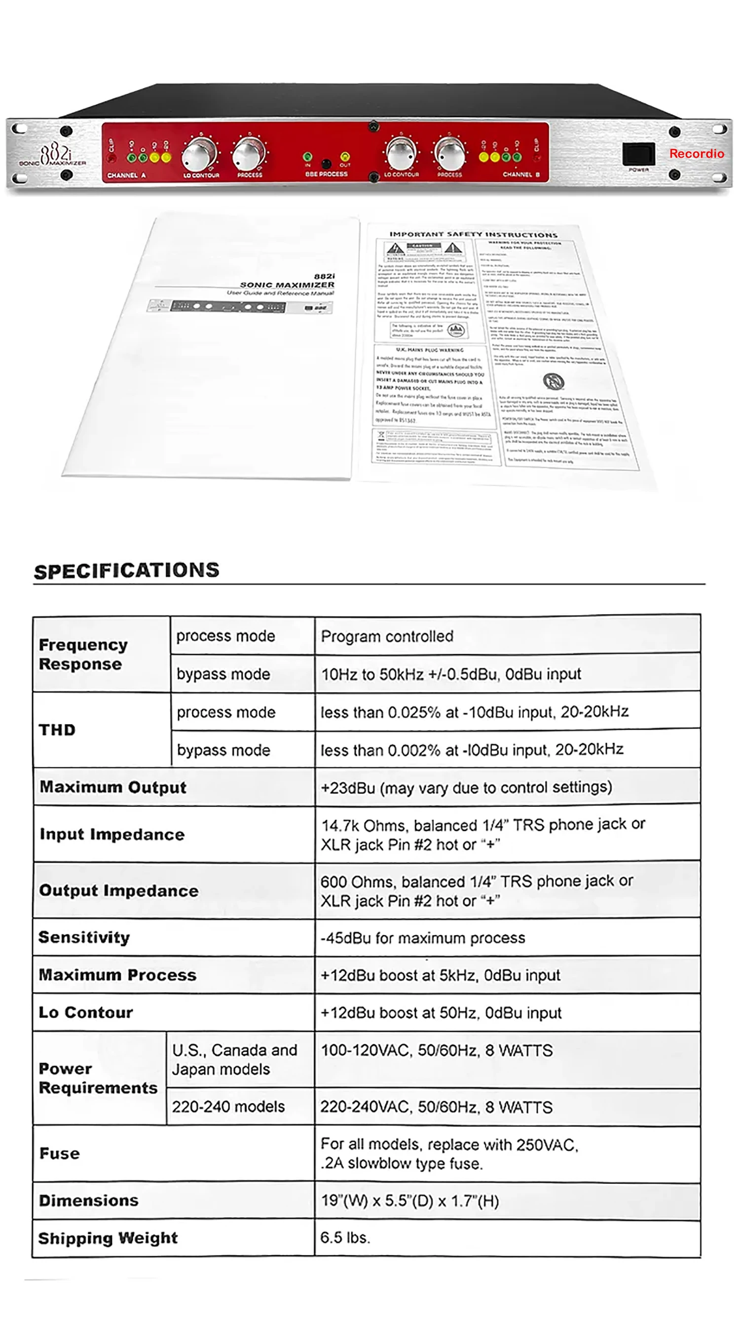 Gax-882i Audio Exciter Processor Maximizer - Enhance Sound
