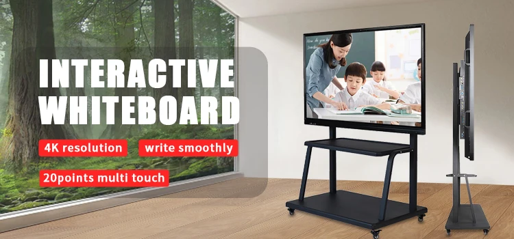 4k Interactive Flat Panel 65 Inch Smart Whiteboard Lcd Touch Screen ...