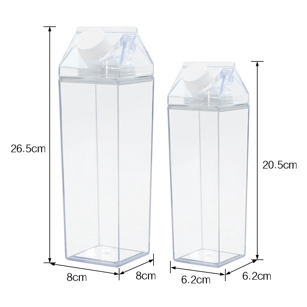 Customized Color Plastic Milk Carton Water Bottle Small Crunch Cup For ...