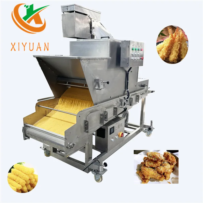 High Productivity Automatic Steel Stainless Steel Bread Crumb Coating ...