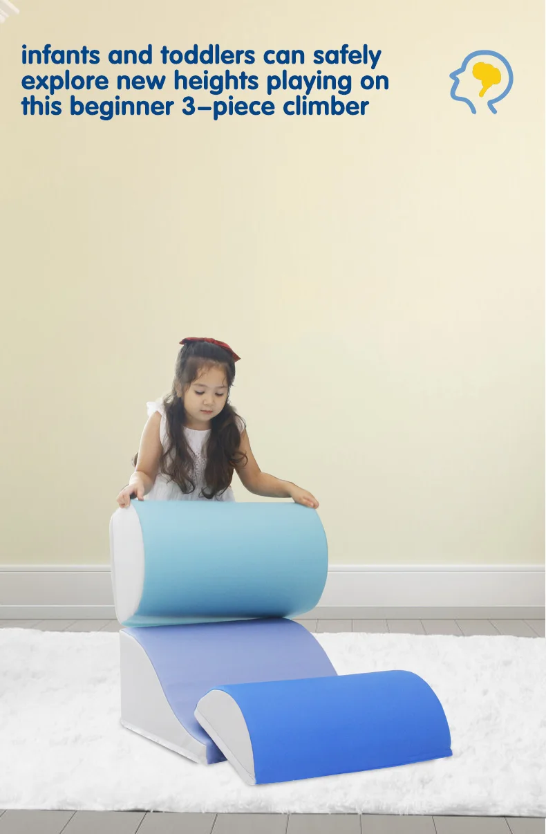 Playtime Step And Slide 3-piece Toddler Crawling Soft Play Set Baby ...