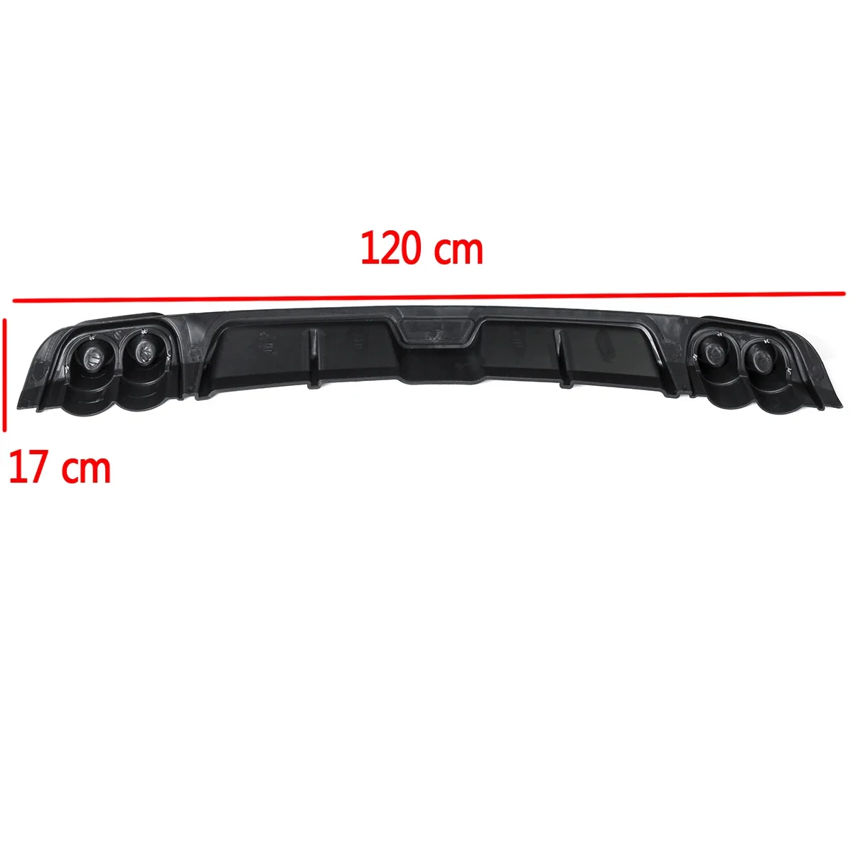120/128 Universal Car Rear Bumper Diffuser Lip Trunk Spoiler Rear ...