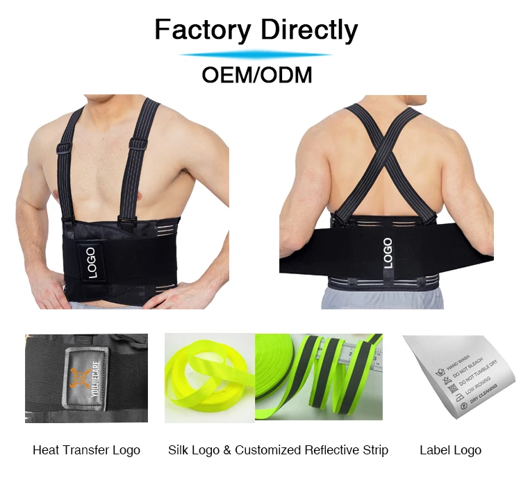 Men Adjustable Shoulder Pull Straps Heavy Lifting Pain Waist Protector ...