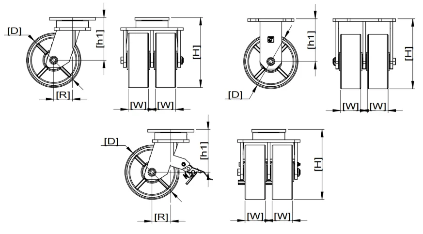 Heavy Duty 6000kg Shipping Container Wheels - Durable & Reliable
