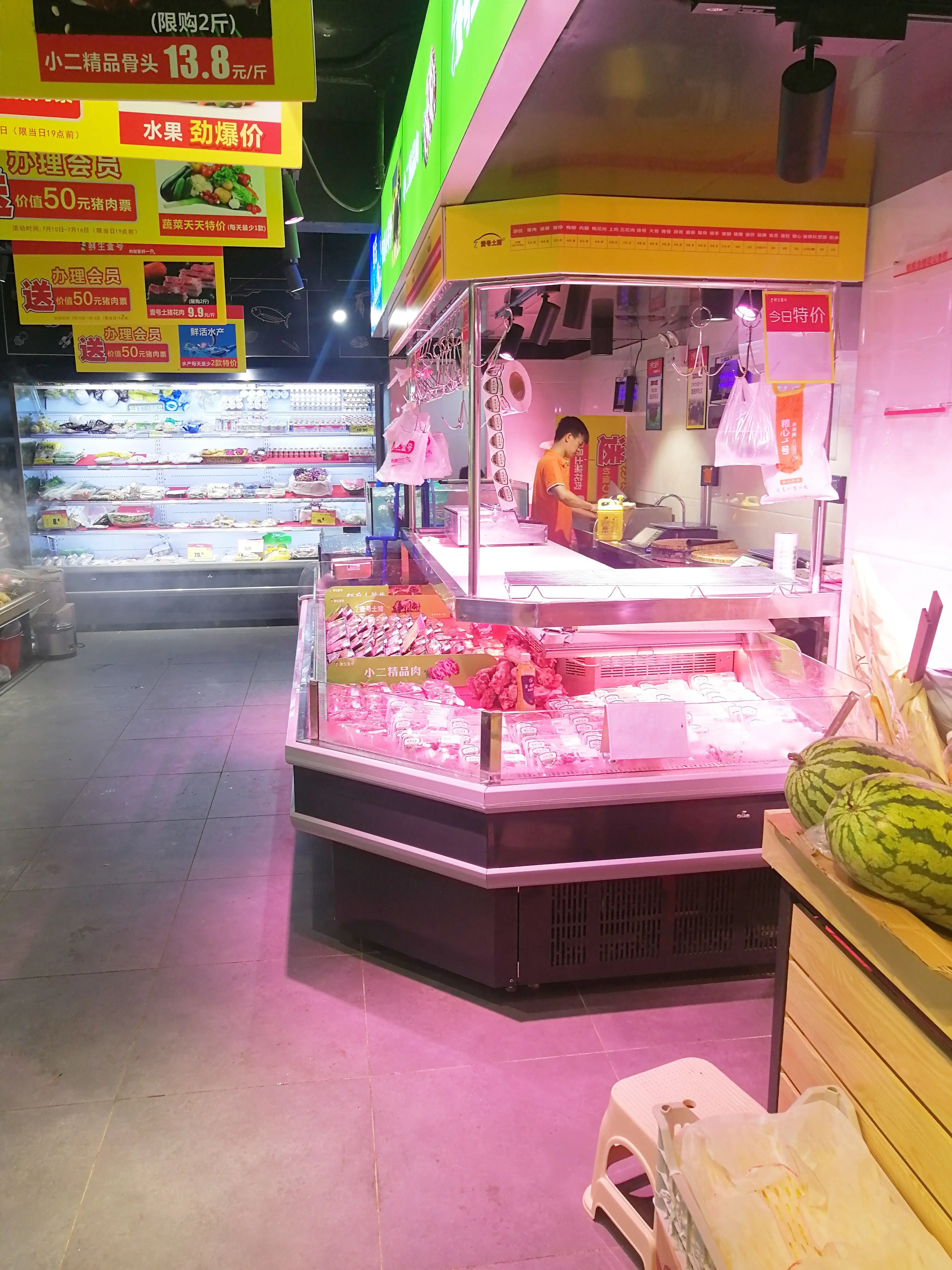 Fresh Meat Deli Display Counter Chiller Meat Refrigerated Showcase ...