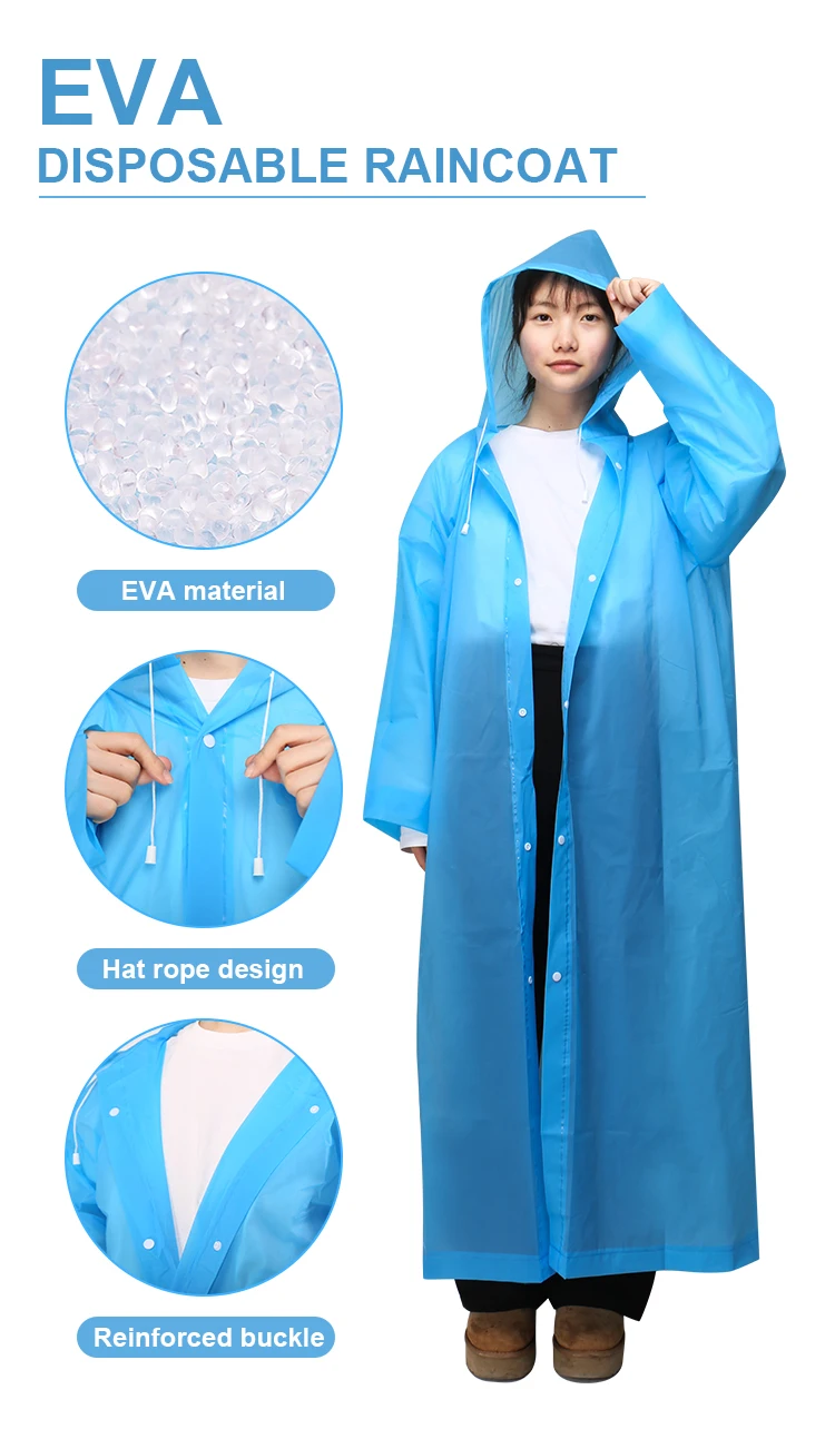 EVA Waterproof Raincoat - Ideal for Hiking and Travel