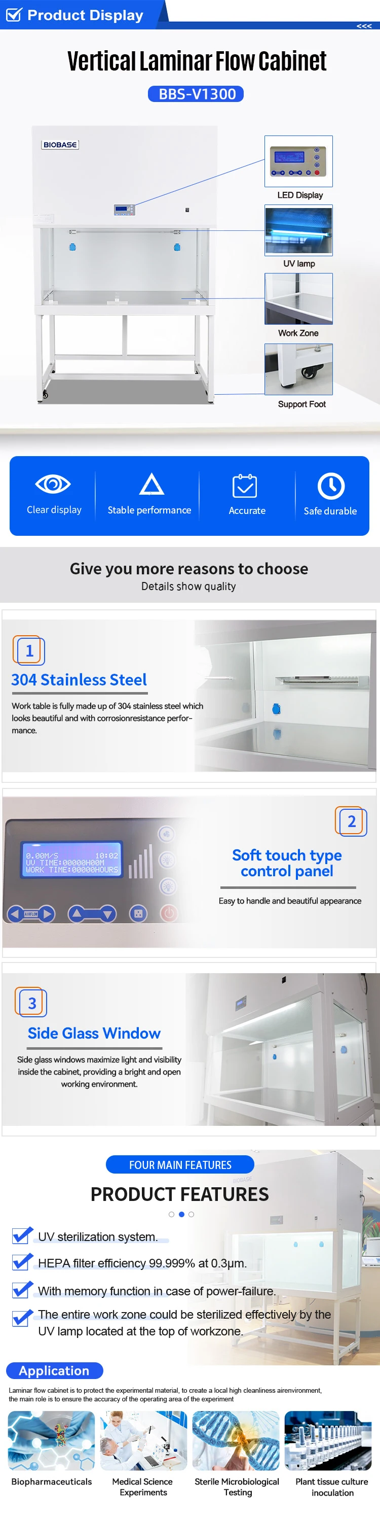 Biobase China Laminar Flow Hood Laminar Flow Cabinet Vertical Laminar ...