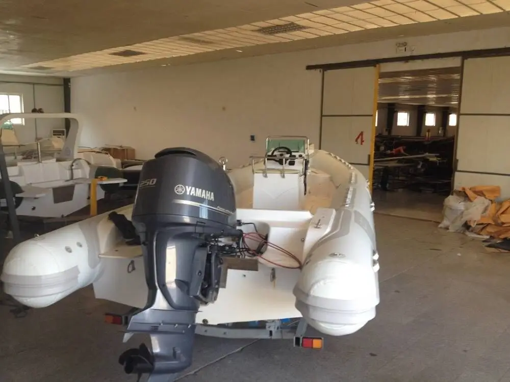 Luxury Inflatable RIB Fishing Boat Yacht Rigid Hull Fiberglass ...