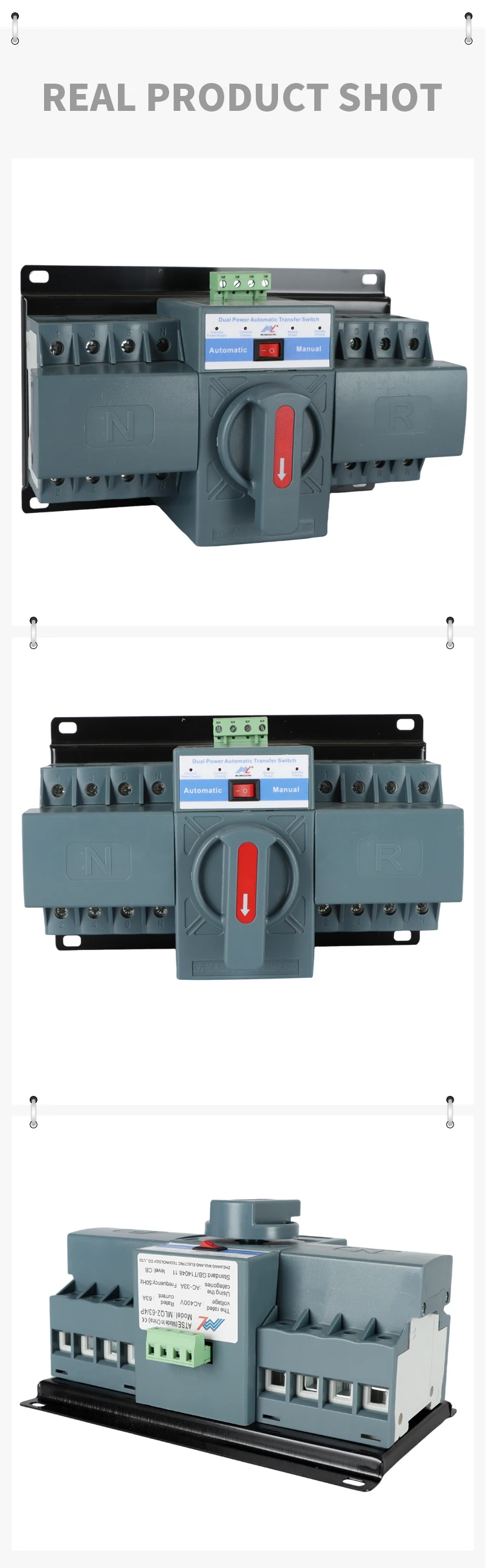 Mcb Type Dual Power Automatic Transfer Switch 2p 4p 63a 100a 125a Ats Circuit Breaker Electrical ...