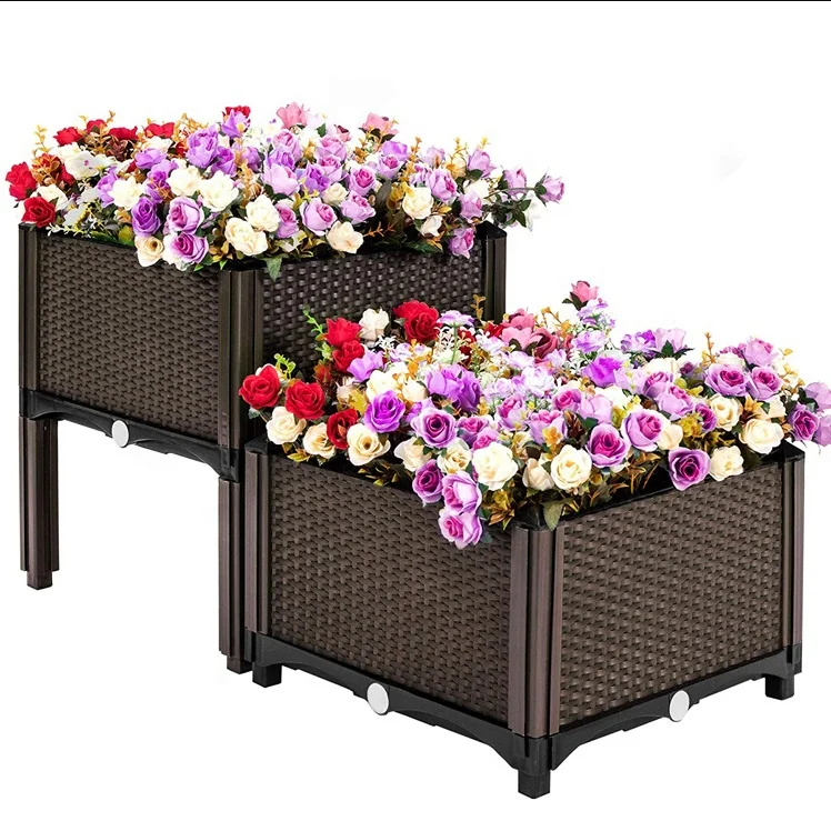 Sol Garden Products Modular Raised Garden Bed Vegetable Planter Box For ...