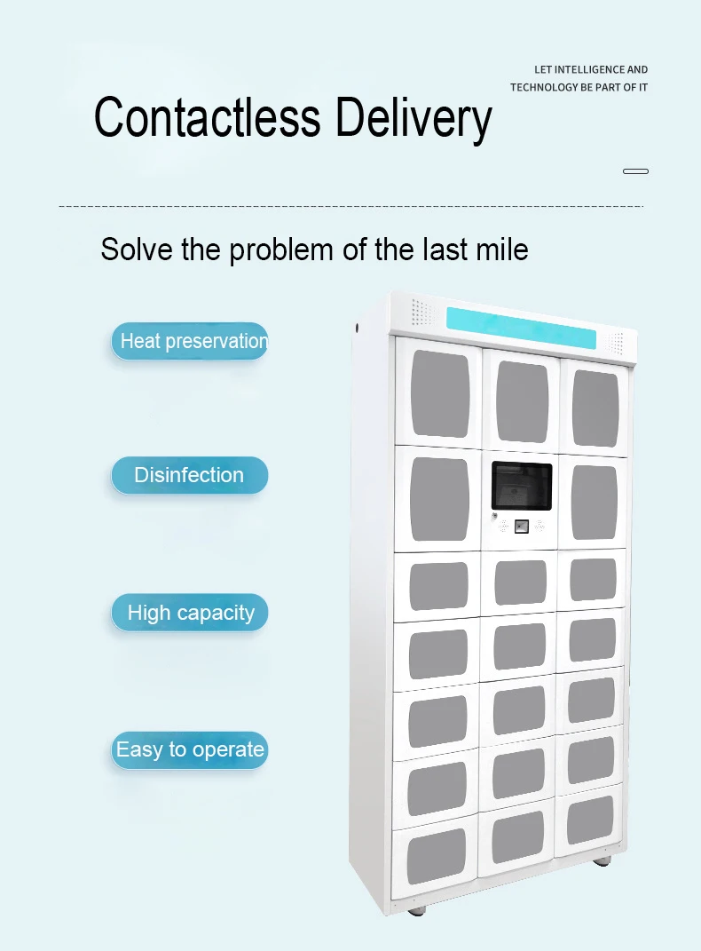 Smart Food Delivery Locker Food Vending Machine Transparent Food ...