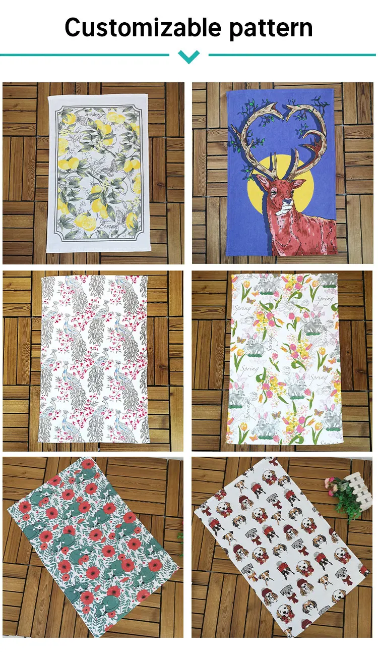 Wholesale Custom Reactive Digital Printing 100% Cotton Kitchen Tea ...