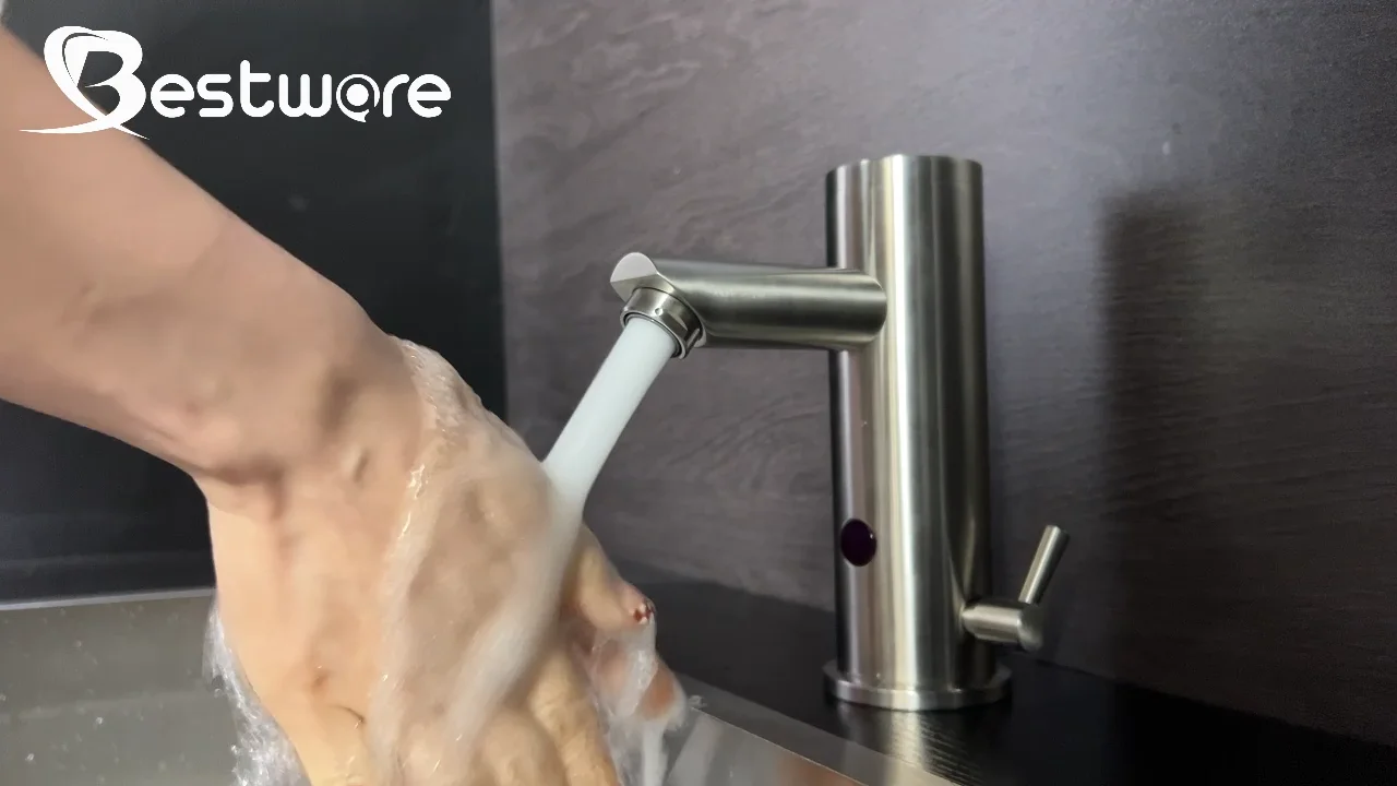 Bathroom Intelligent Digital Thermostatic Wash Basin Faucet Mixer With ...