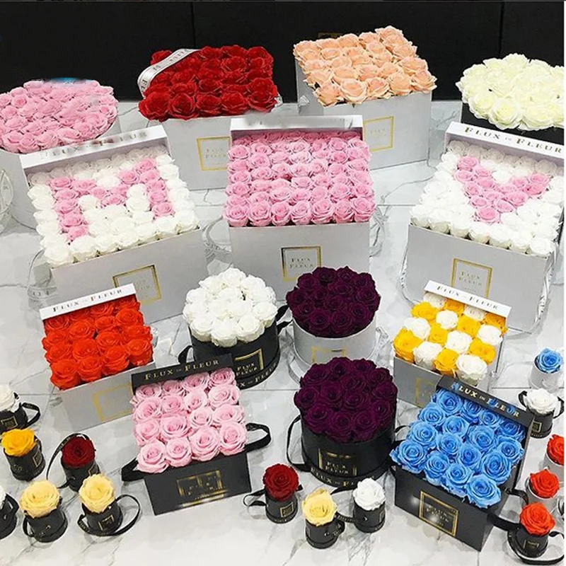 Luxury Round Matt White Rigid Paper Cardboard Flower Gift Box With ...