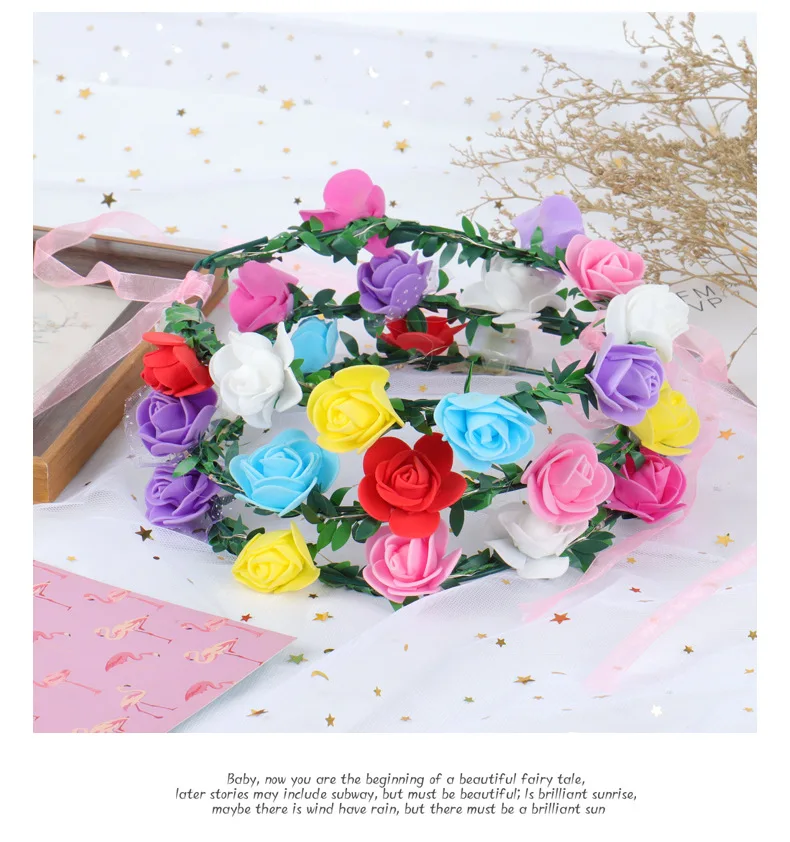 Hair Accessories Hot Selling Glowing Unicorn Theme Party Girl Flower ...