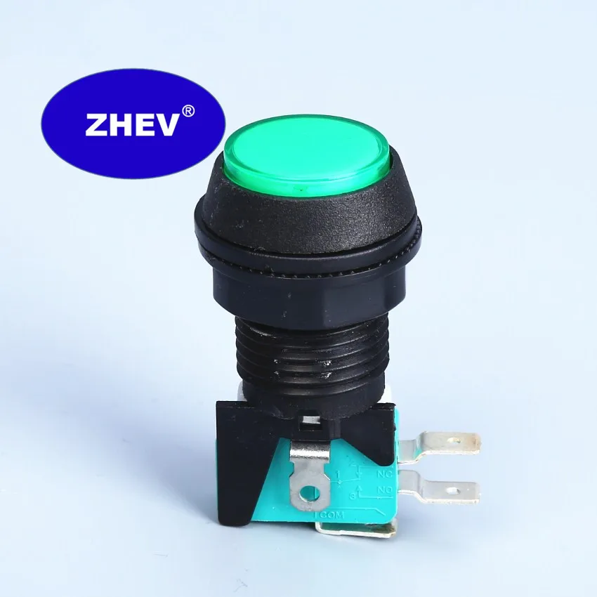 12 Volt 1no1nc Micro Push Switch With Led Round Button Game - Buy ...