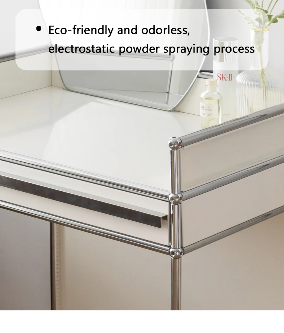 Nordic Stainless Steel Dressing Table, Small Apartment, High Value ...