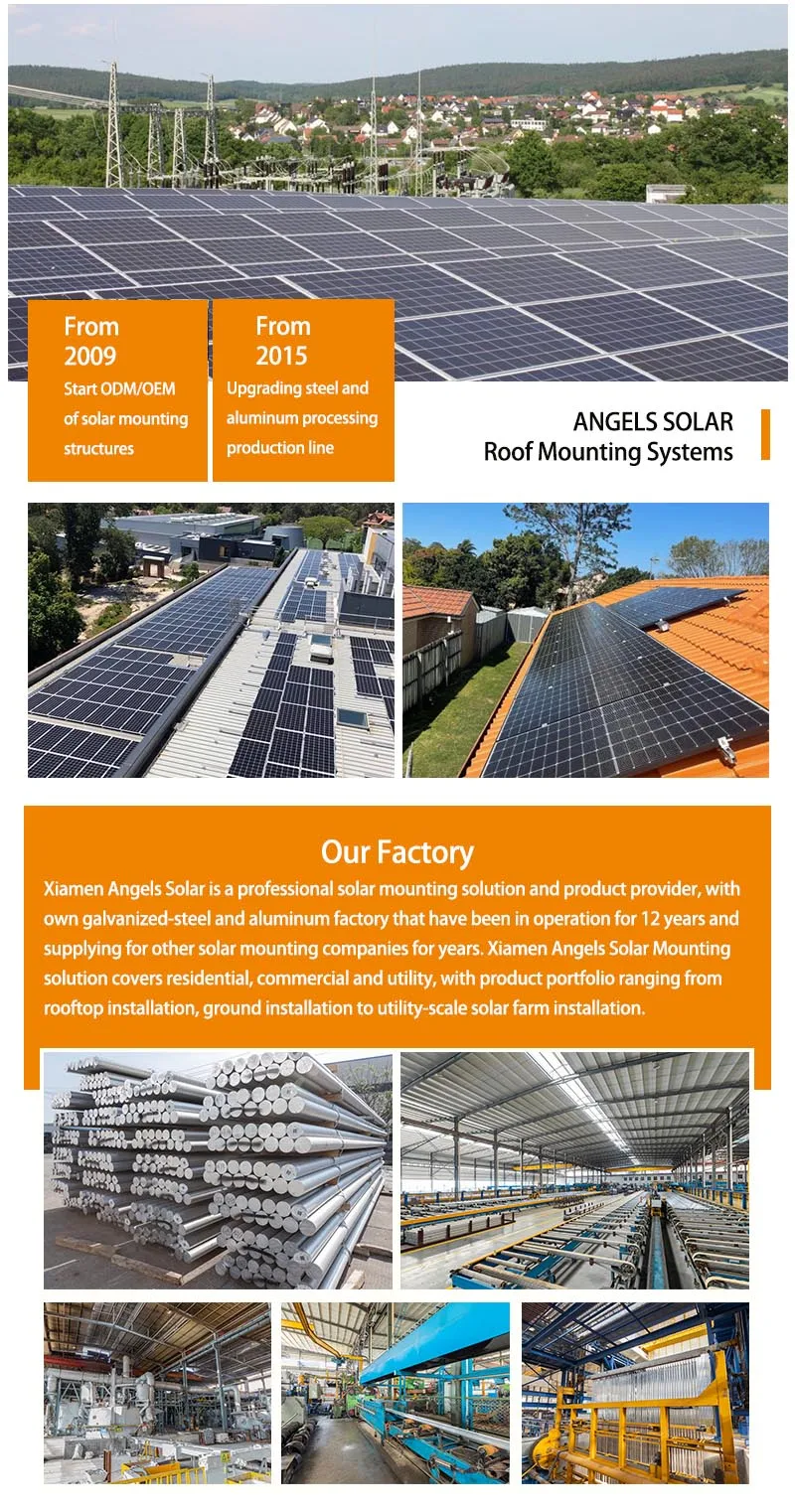 Angels Solar Flat Roof Mounts for PV Modules Roof Rack Bracket Flat ...