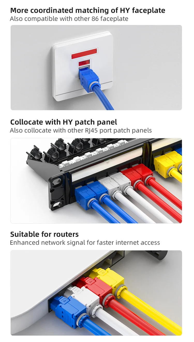Field Installations 8 Pin Through Cat5e Cat6 Cat6a Rj45 Cat6a Connector ...