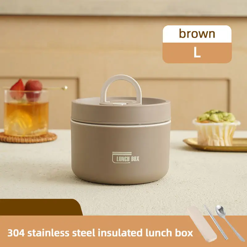 Stainless Steel Thermal School Kids Adult Food Bento Lunch Box With ...