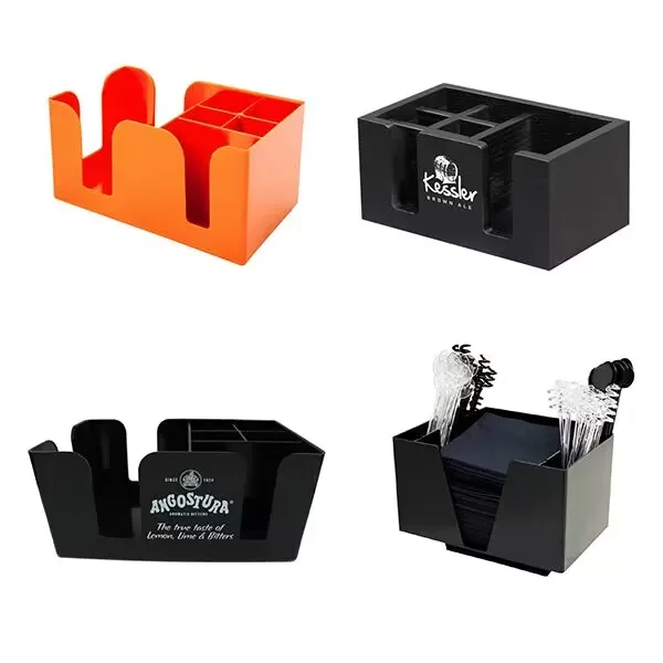 Promotional Painted Brand Logo Black Bar Caddy Wooden Plastic Metal ...