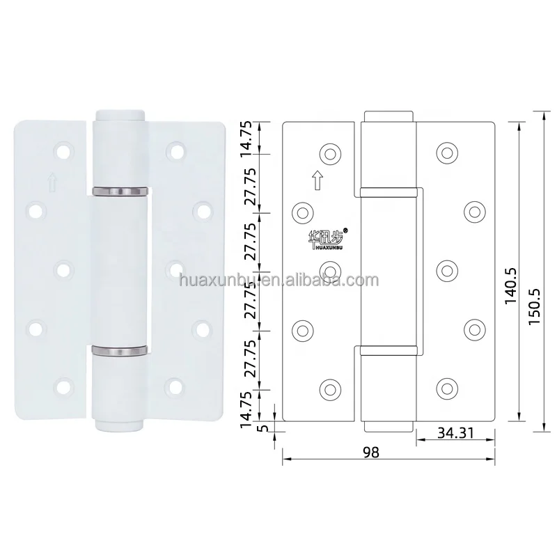 2025 New White 5.5\" Soft Self-Closing Aluminum Hydraulic Spring Door ...