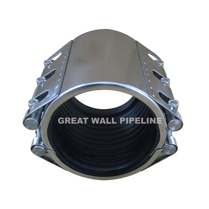 Double Section Stainless Steel Pipe Coupling Repair Clamps