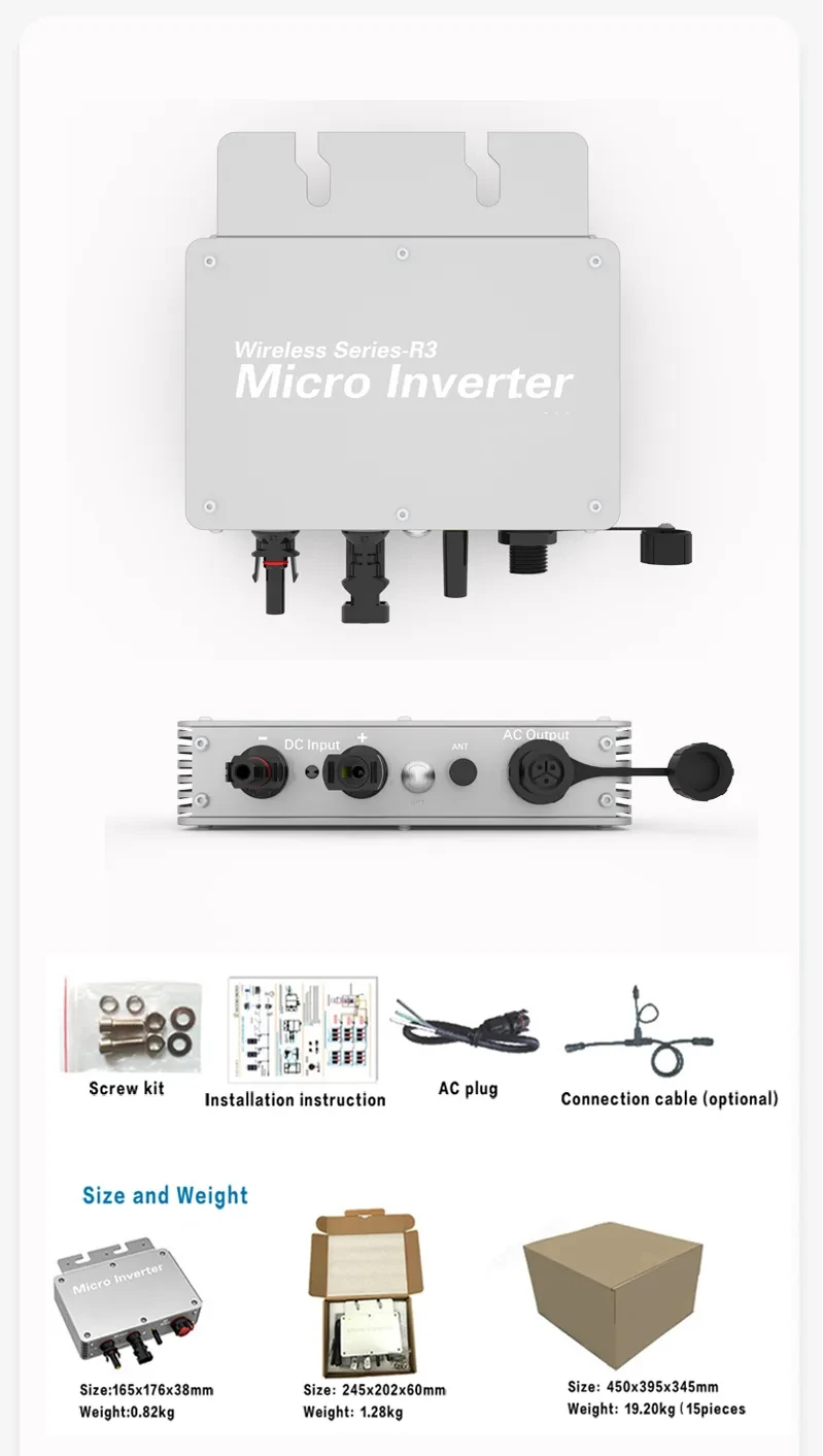 Demuda 600w 700w 800w Smart Grid Tie Solar Micro Inverter Wifi ...