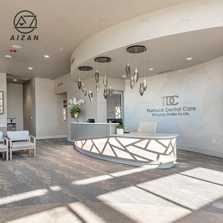 Stunning Curved Hospital Reception Counter - Modern Design