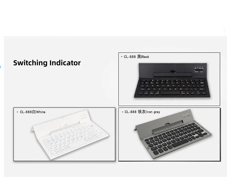 Wireless Tri-Fold Keyboard - Portable, Mini, and Versatile