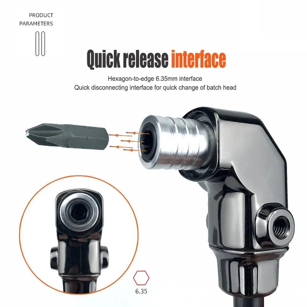 90 Degree Angle Corner Driver Extension Adapter for Bits