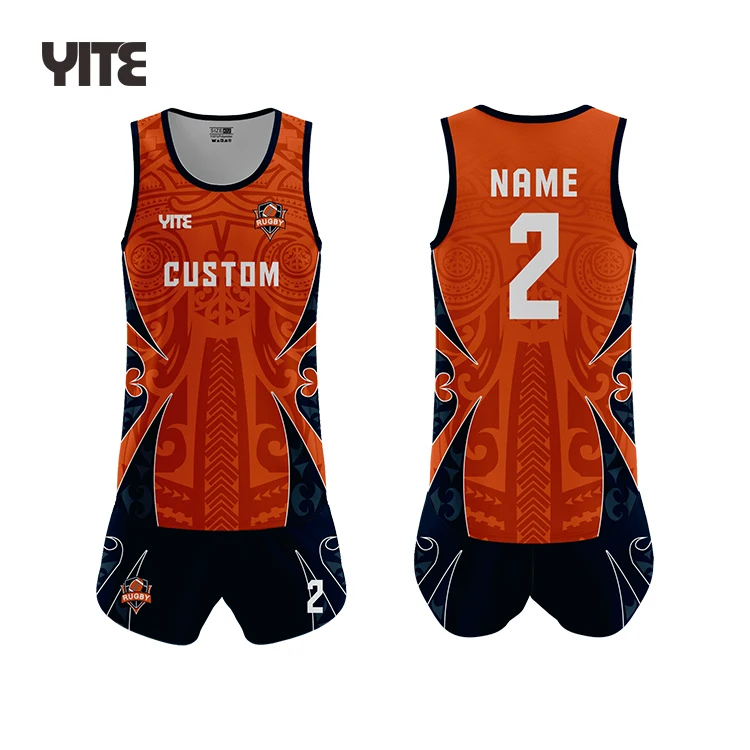 Custom Maori Design Rugby League Vests - Sublimated Printing