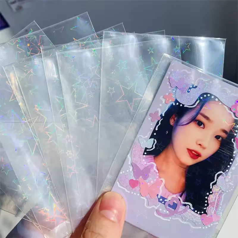 Custom Transparent Holographic Square Heart Star Rainbow Laser Acid ...