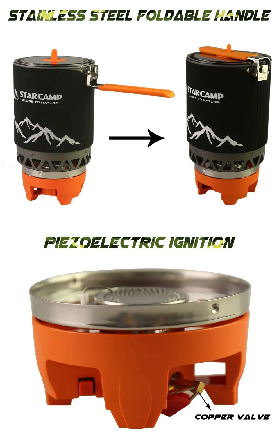 STARCAMP Outdoor Camping Cooking System - Fastboil Jet Cooker