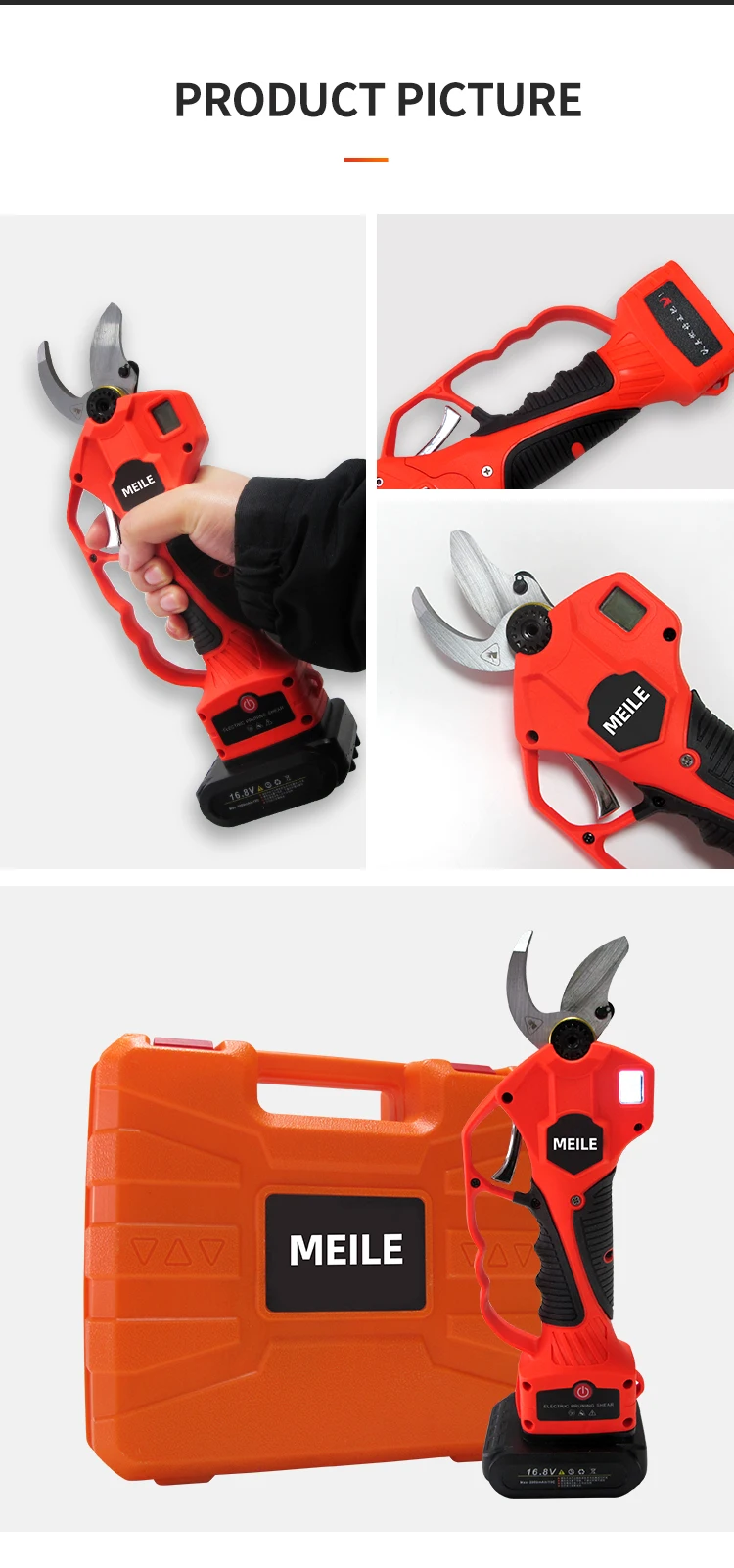 Garden Scissor Tree Grape Telescopic Electric Long Reach Shear 16.8v ...