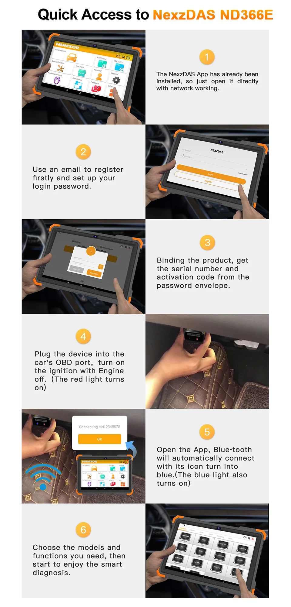 Humzor Nexzdas 366elite Car Scan Tool Diagnostic Professional Auto ...