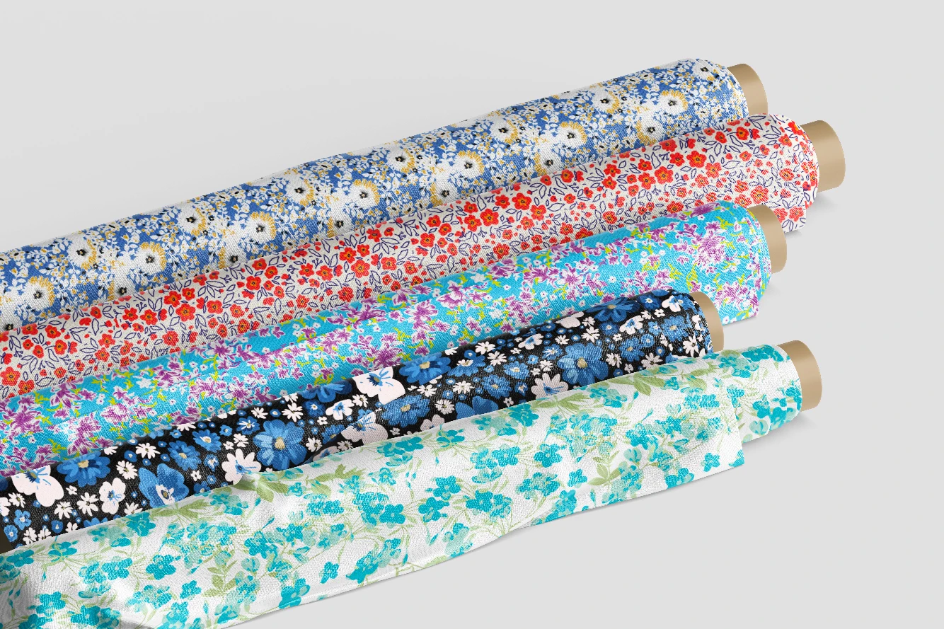 Accept Custom 80s Liberty Cotton Fabric With Pink Bows&Ribbons Pattern ...